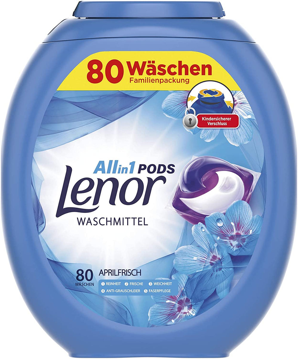 Lenor All-in-1 PODS Waschmittel Aprilfrisch (80 Waschladungen) – Siba Store